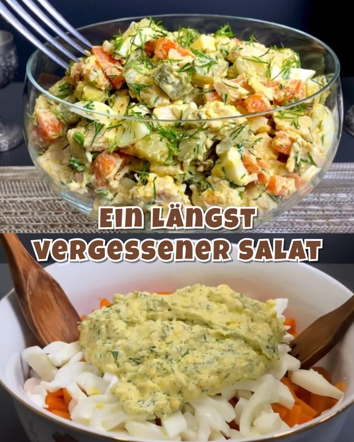 Ein längst vergessener Salat, aber sehr lecker aus einfachen Produkten ...